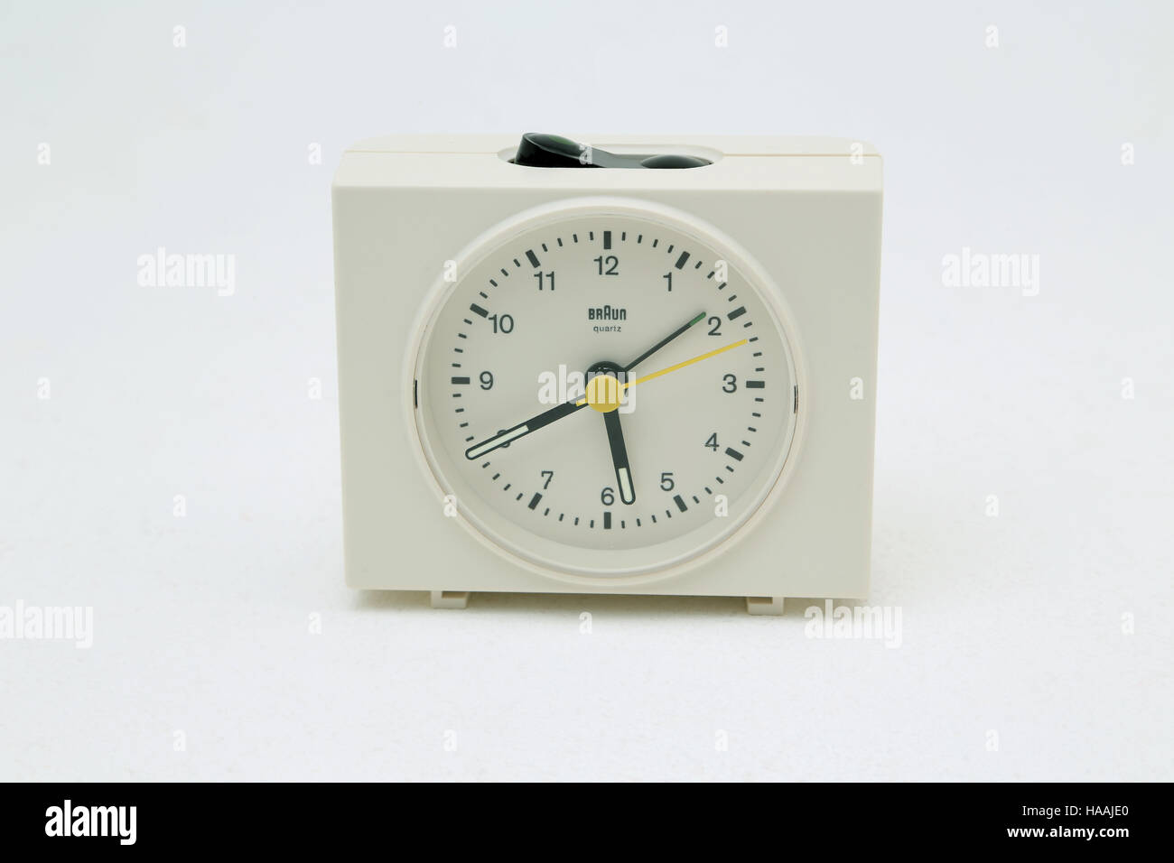 Braun Analogue Travel Alarm Clock Stock Photo - Alamy