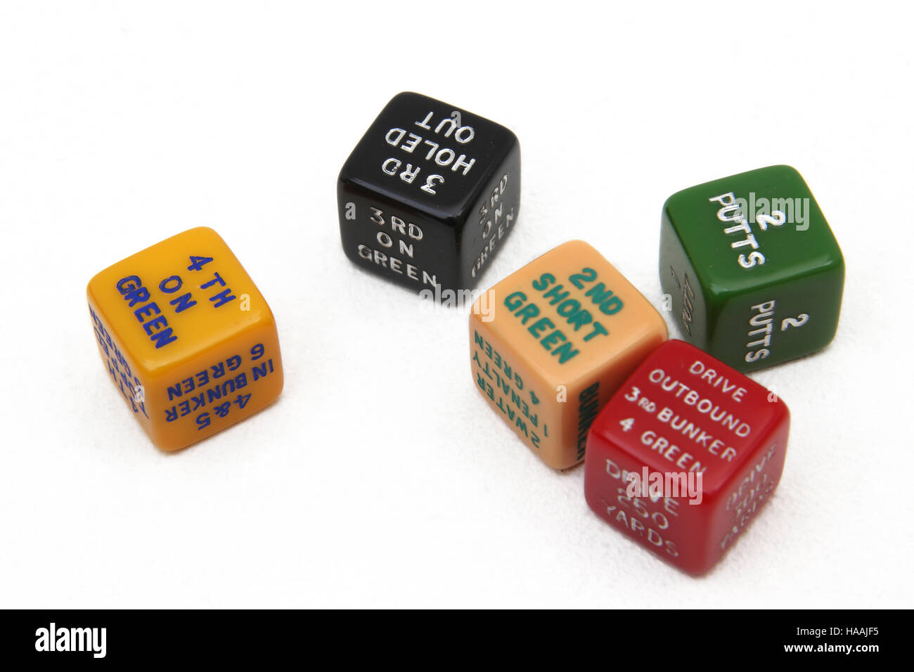 Indoor Golf Game With Die Stock Photo - Alamy