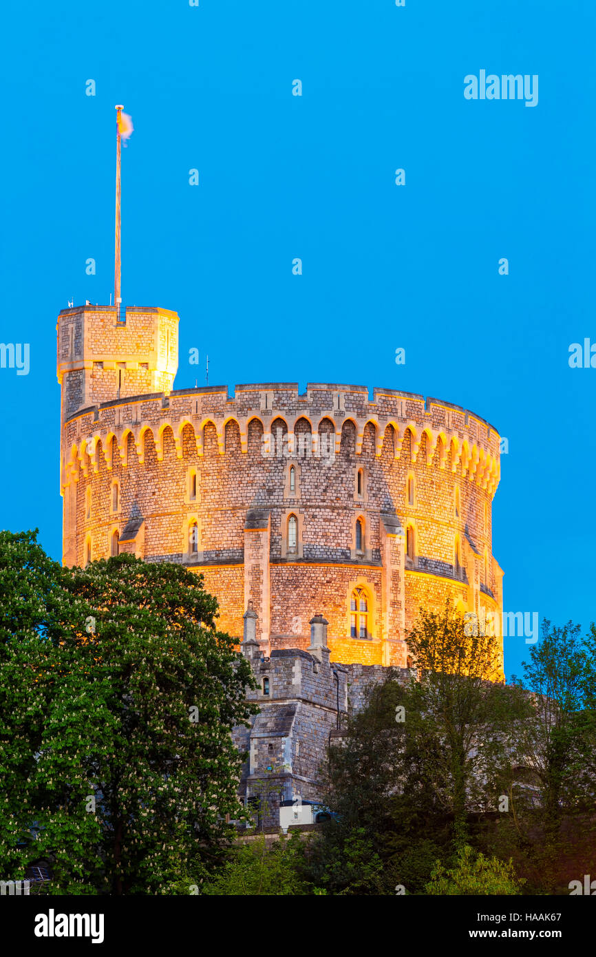 The Round Tower at Windsor Castle. Windsor, Berkshire, England, UK ...