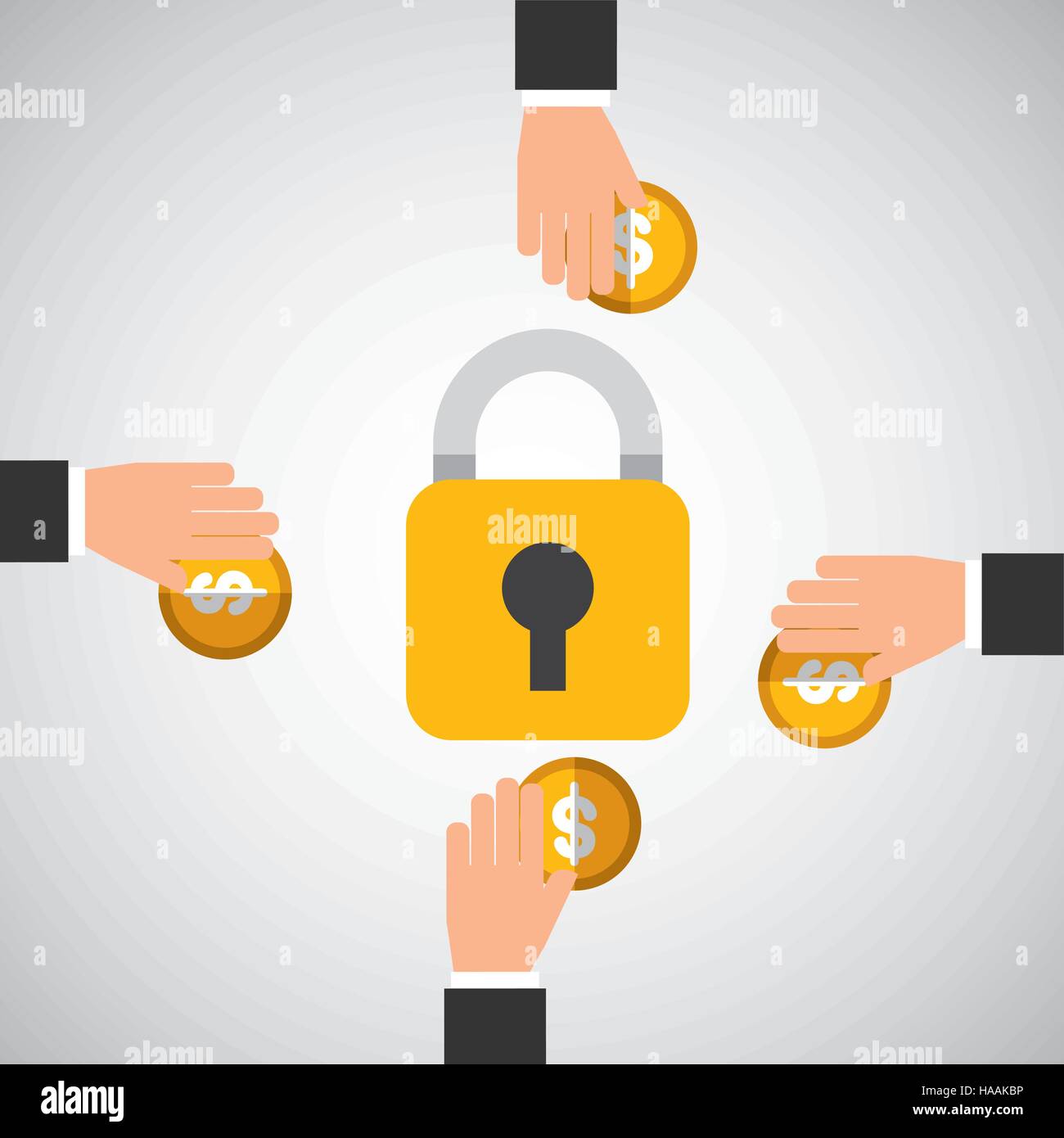 hands holds coins safety icon vector illustration eps 10 Stock Vector ...