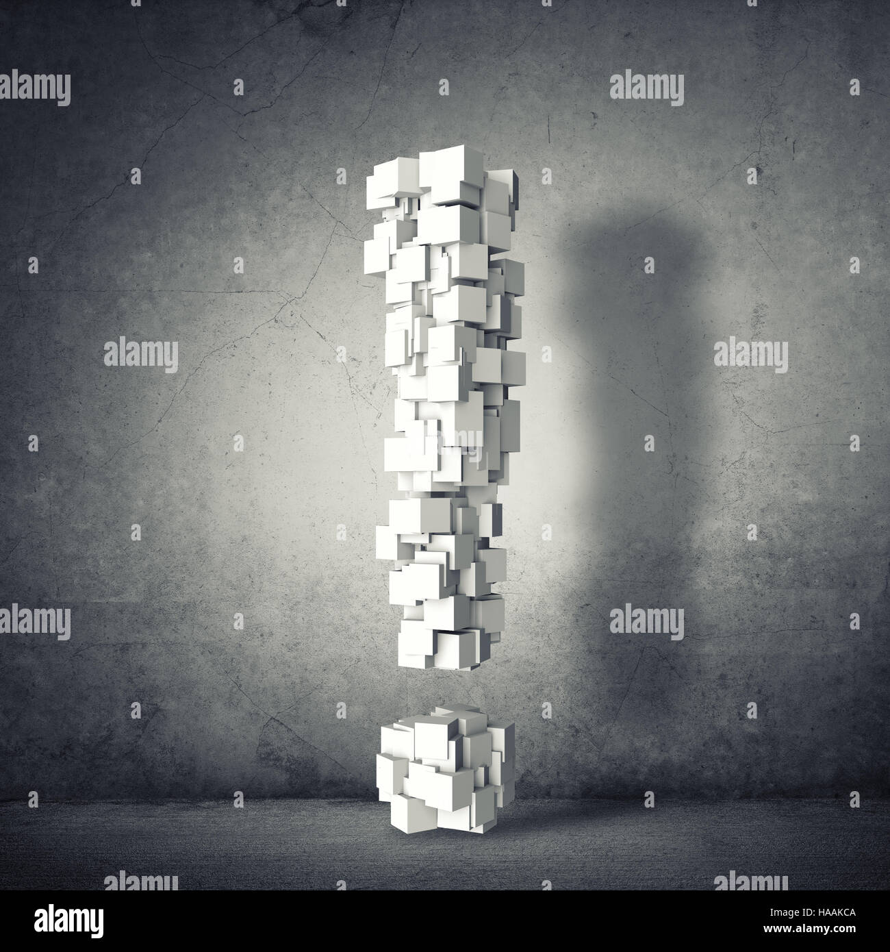 Big exclamation mark, 3D rendering Stock Photo - Alamy