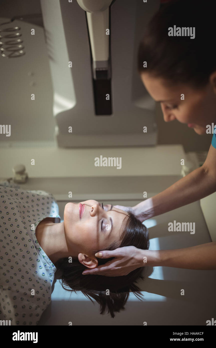 Female patient undergoing an x-ray test Stock Photo - Alamy