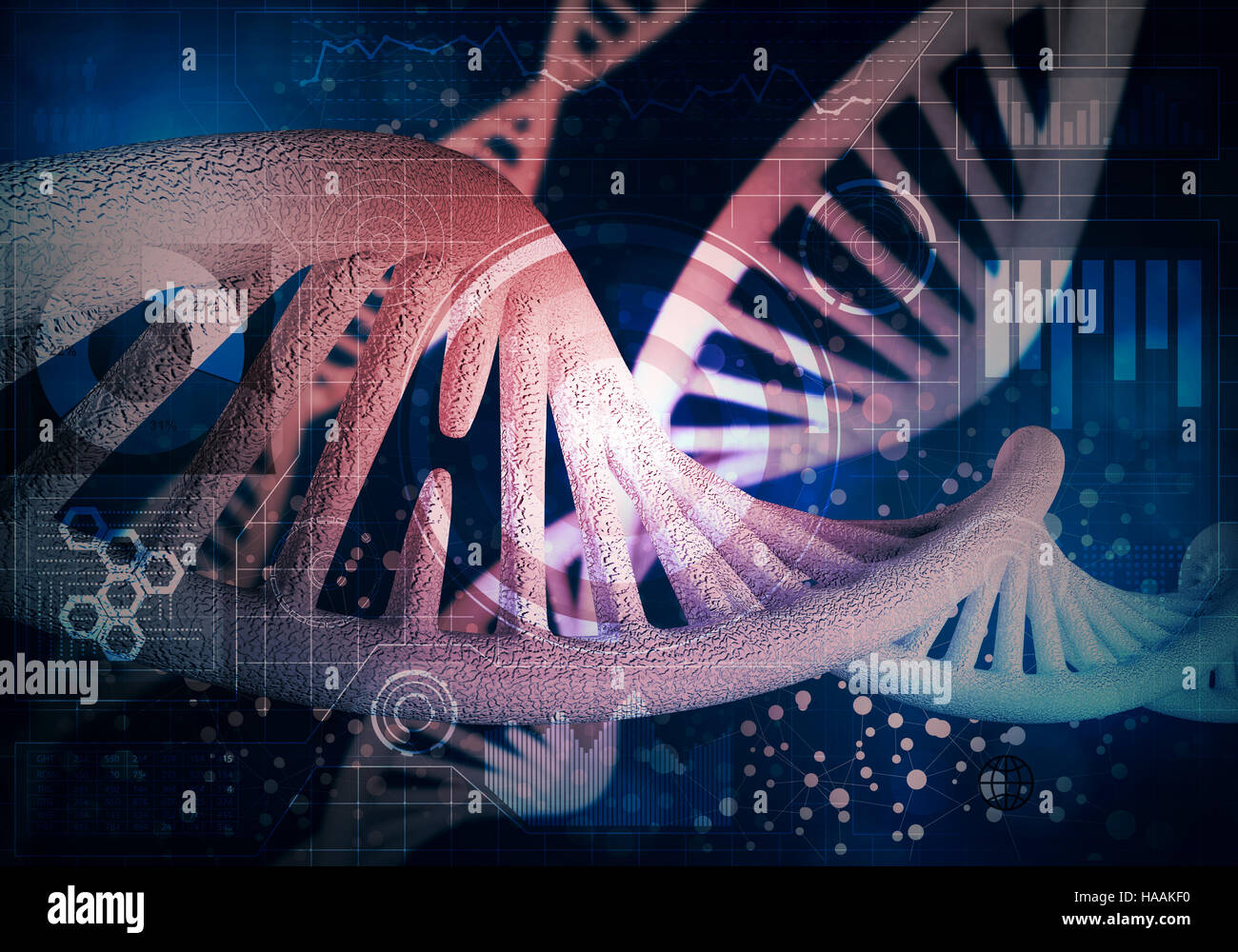 DNA molecules background, 3D rendering Stock Photo - Alamy