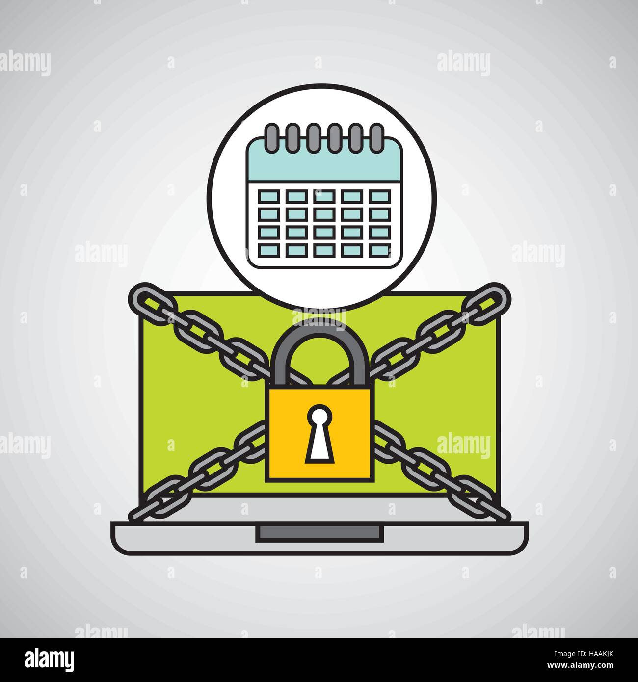 calendar security internet technology vector illustration eps 10 Stock ...