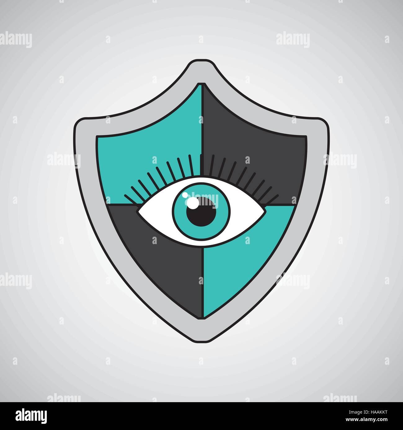 eye surveillance protection shield vector illustration eps 10 Stock ...