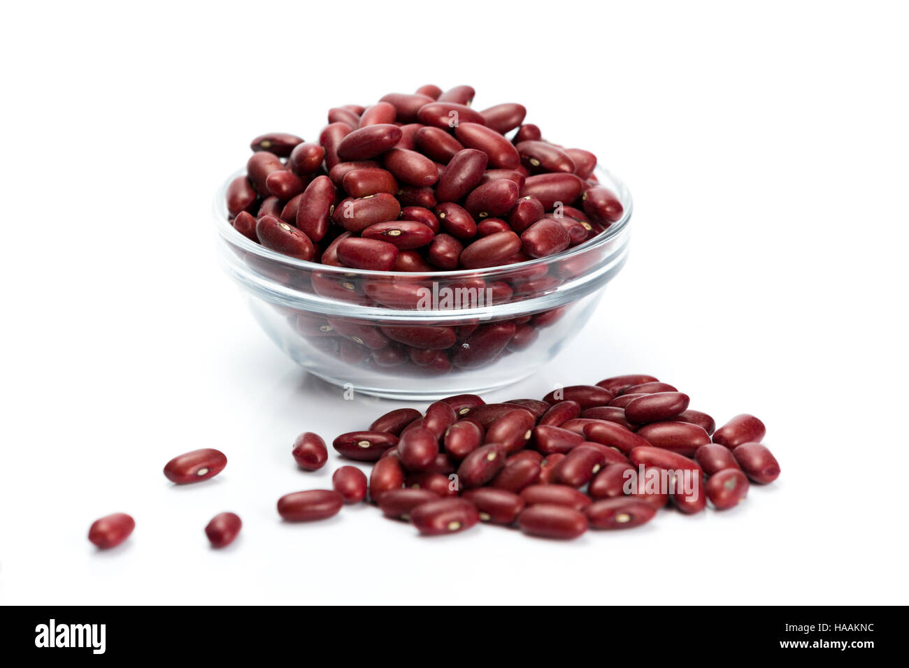 Red bean whole grain on white background Stock Photo - Alamy