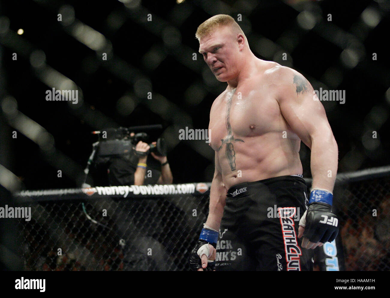 Brock Lesnar at UFC 91at the MGM Grand Garden Arena on November 15 ...