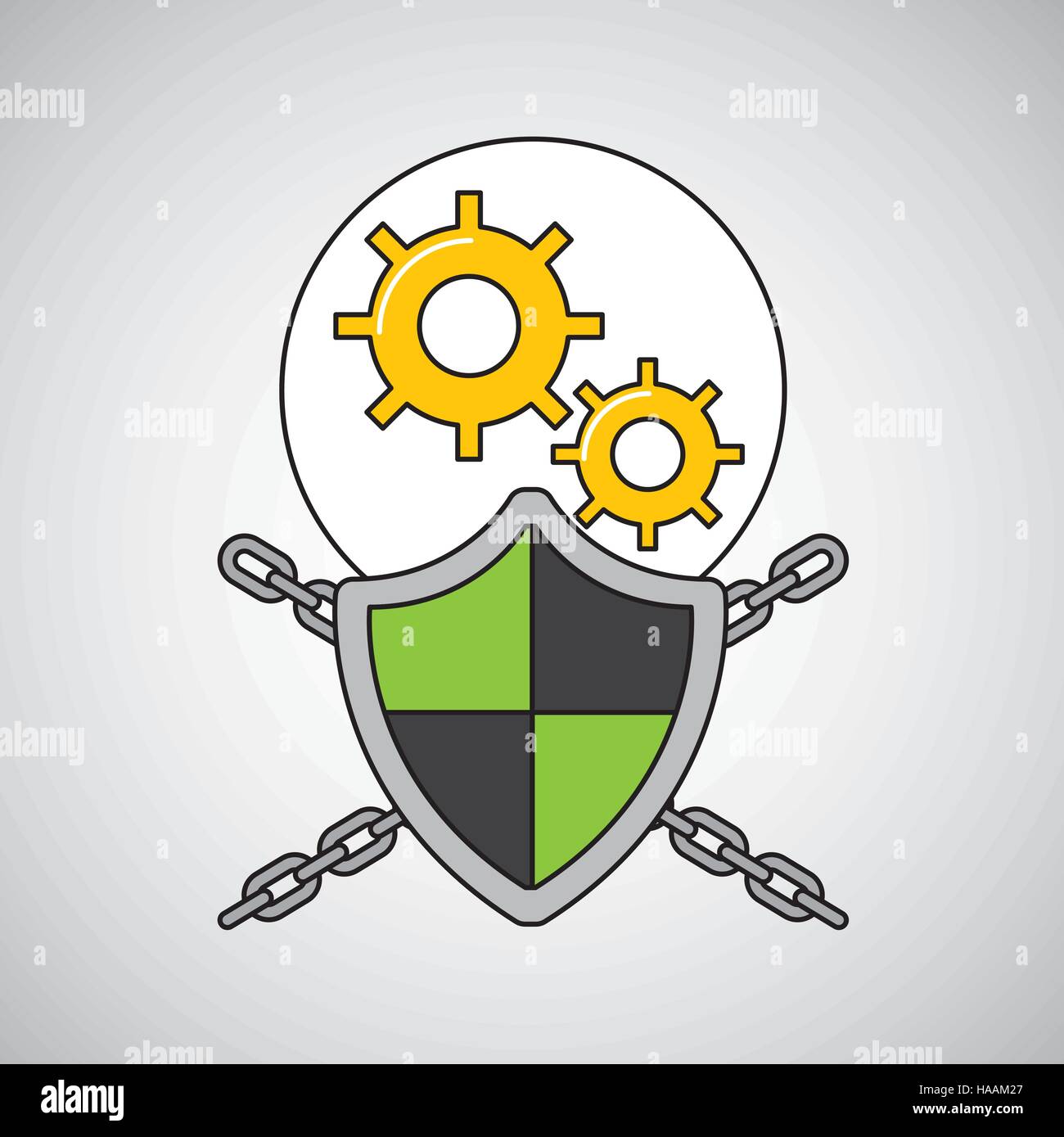 security system data gear engineer vector illustration eps 10 Stock ...