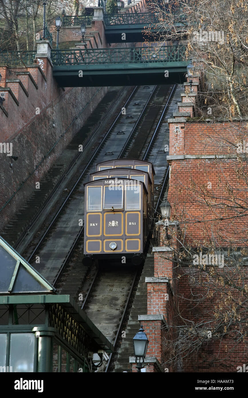 Old obsolete funicular transportation. Old city funicular Stock Photo ...