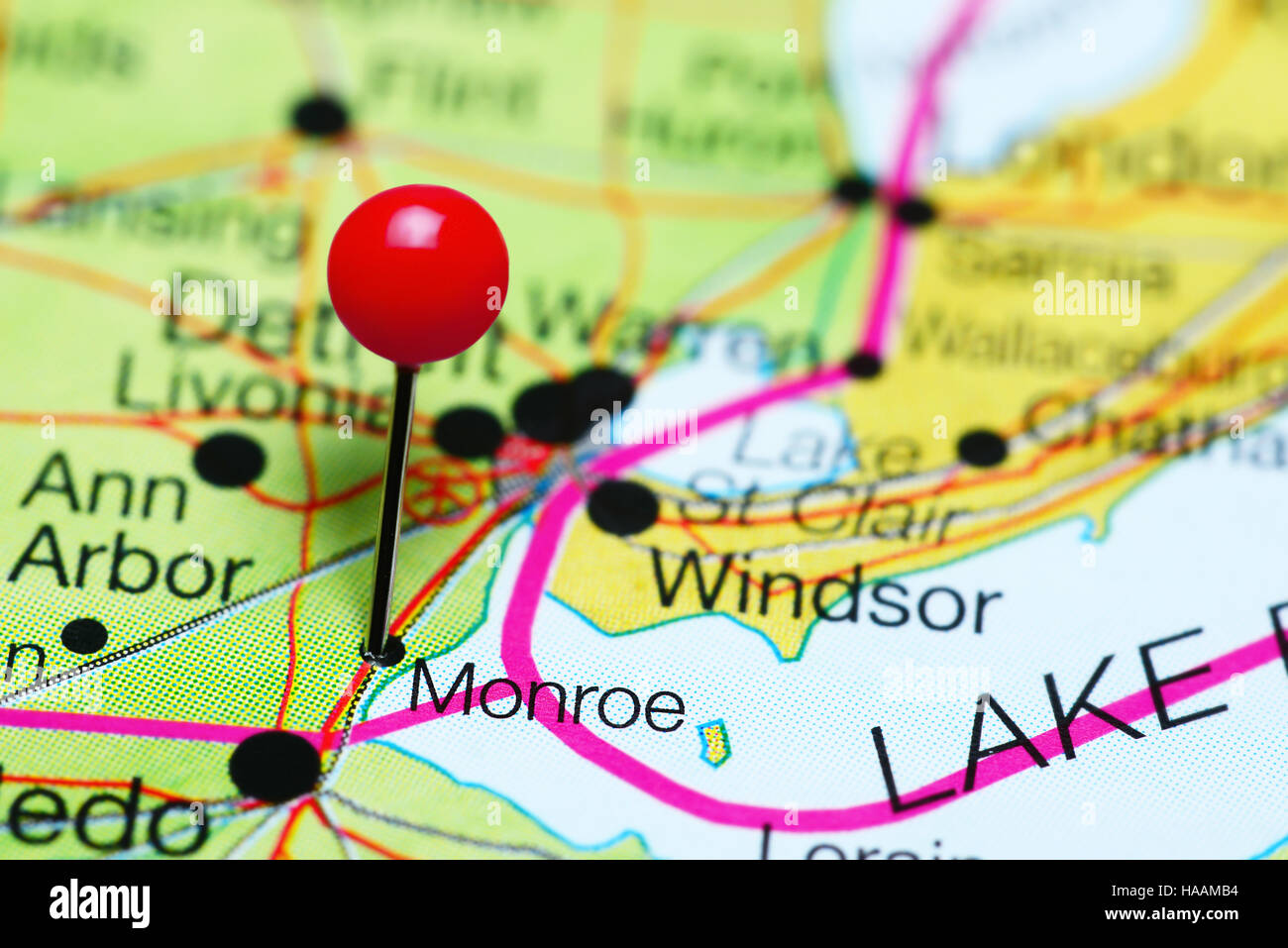 Map of monroe city hi-res stock photography and images - Alamy