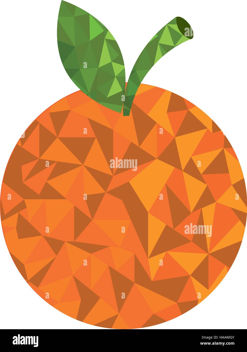 fresh fruit low poly style vector illustration design Stock Vector ...