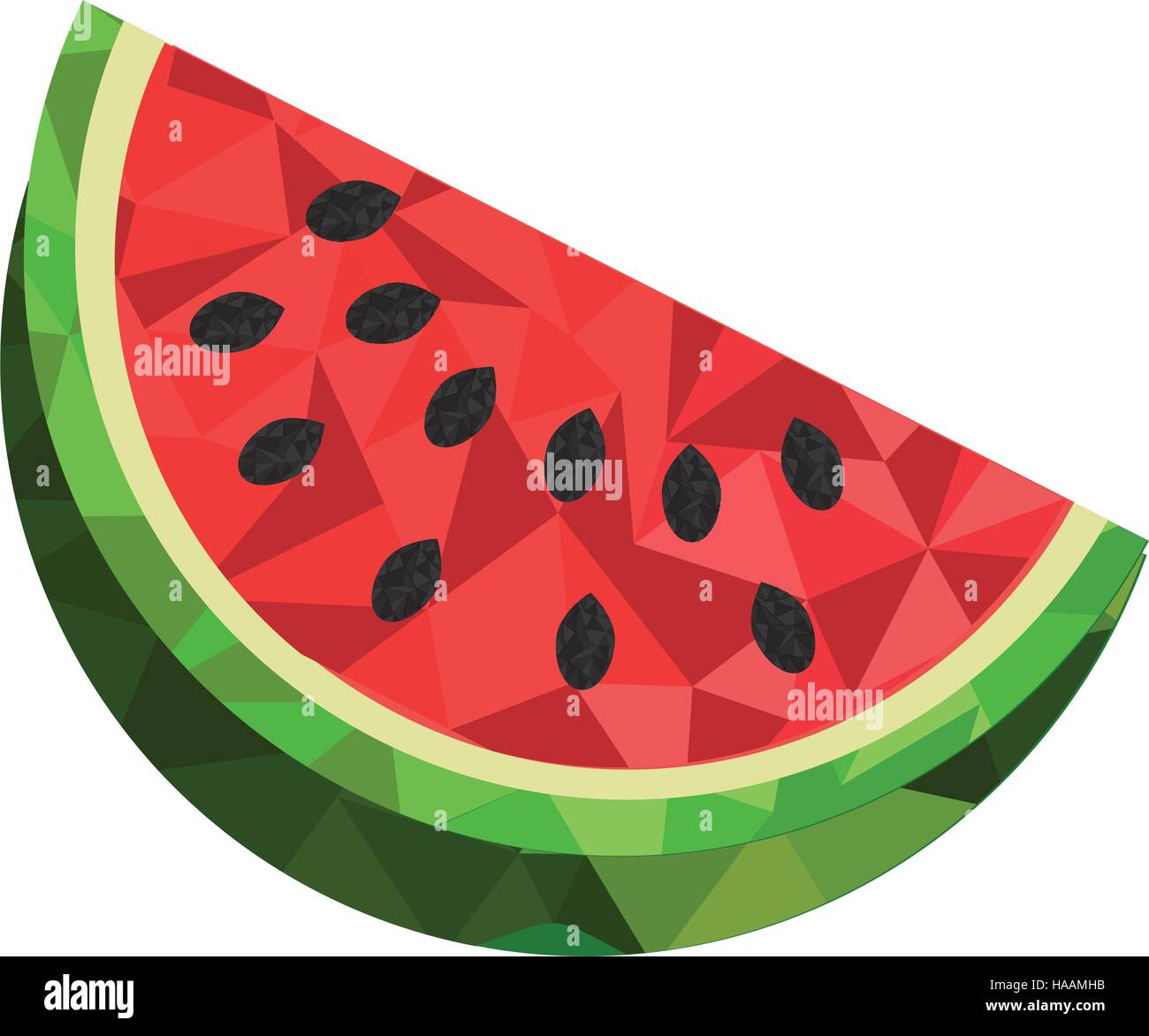 fresh fruit low poly style vector illustration design Stock Vector ...
