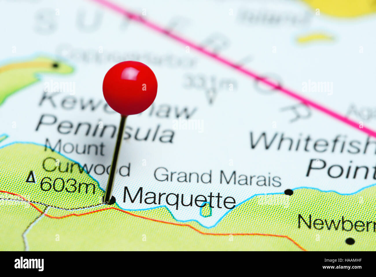 Map of marquette hi-res stock photography and images - Alamy