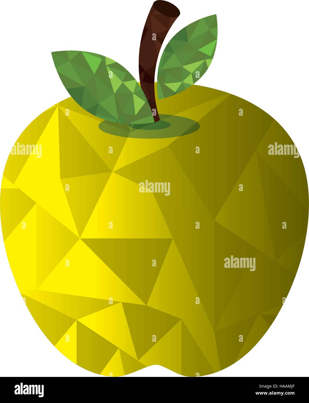 fresh fruit low poly style vector illustration design Stock Vector ...