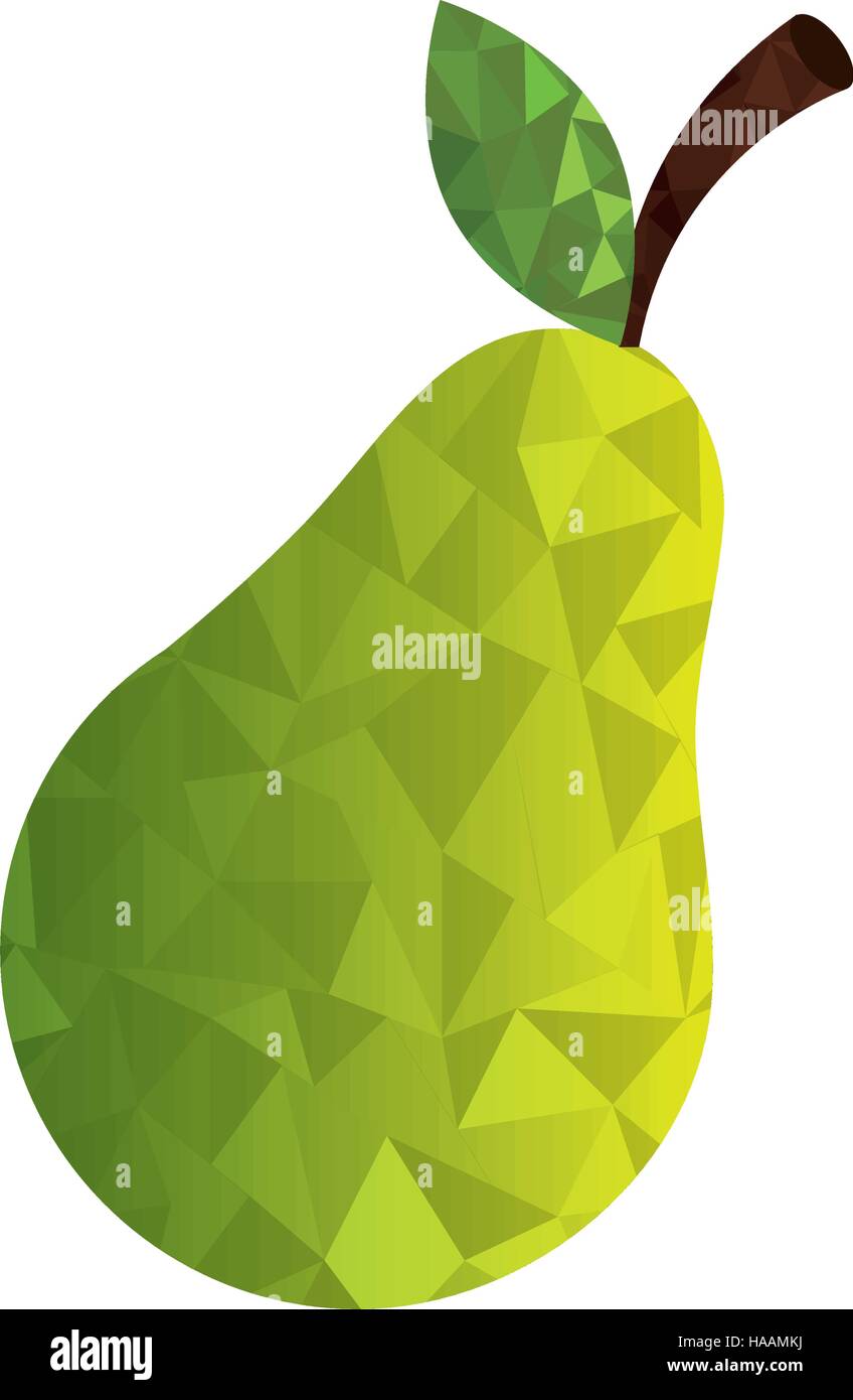 fresh fruit low poly style vector illustration design Stock Vector ...