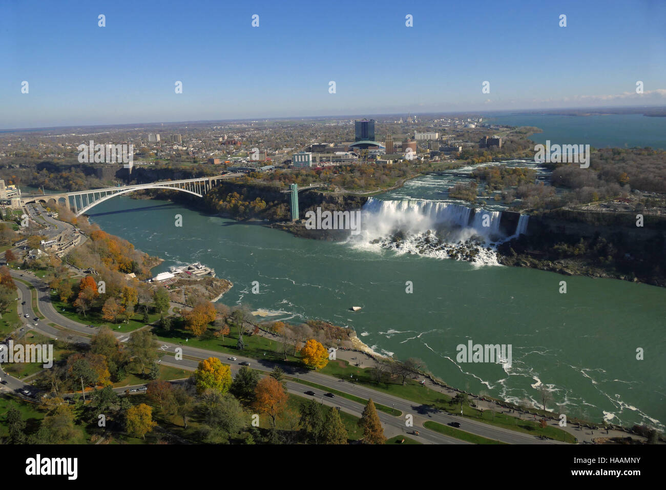 Niagara Falls Aerial View, Canadian Falls Stock Photo - Alamy
