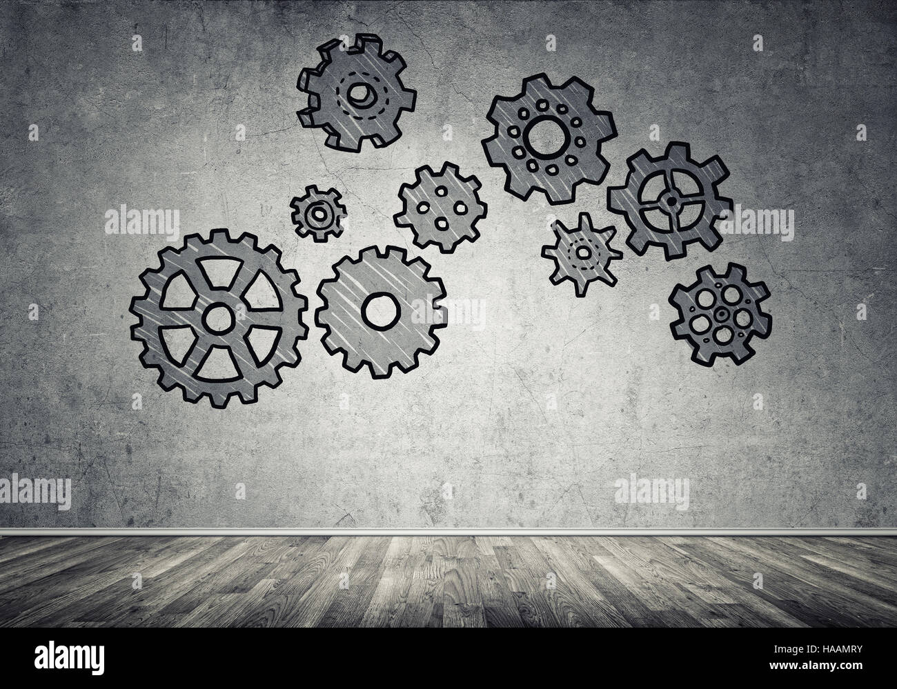 Gear mechanism as teamwork concept Stock Photo - Alamy