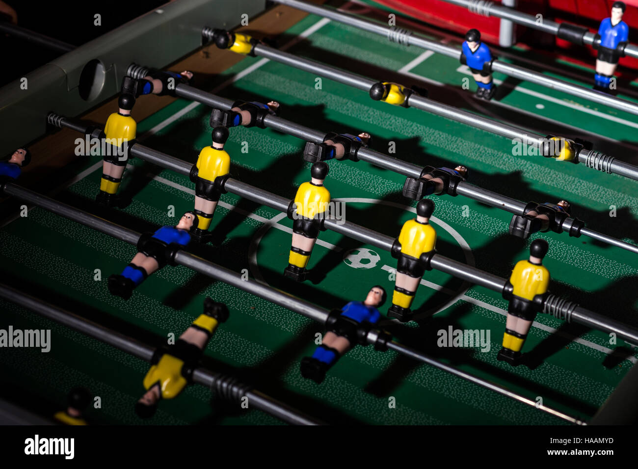 Football table game popular in french bars, leisure activity Stock ...