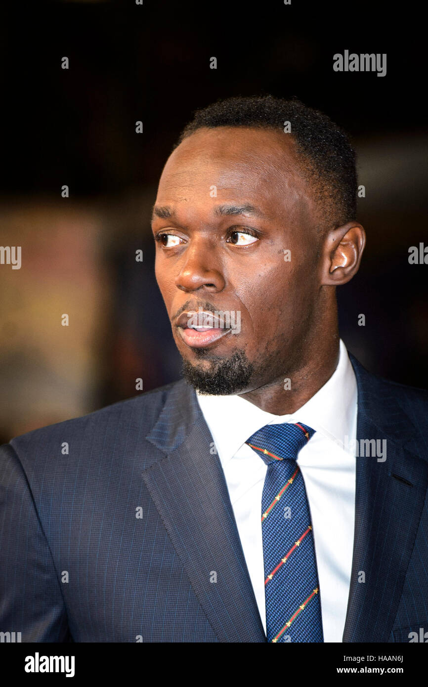 Usain Bolt attending the 'I Am Bolt' World Premiere at Odeon Leicester ...