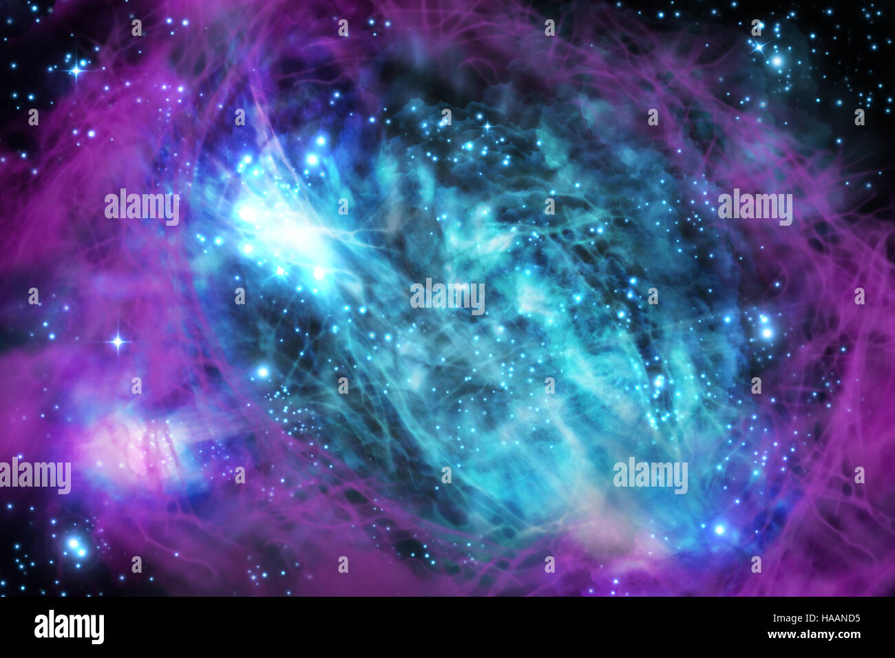 Giant universe starscape 3D illustration with colorful space clouds ...