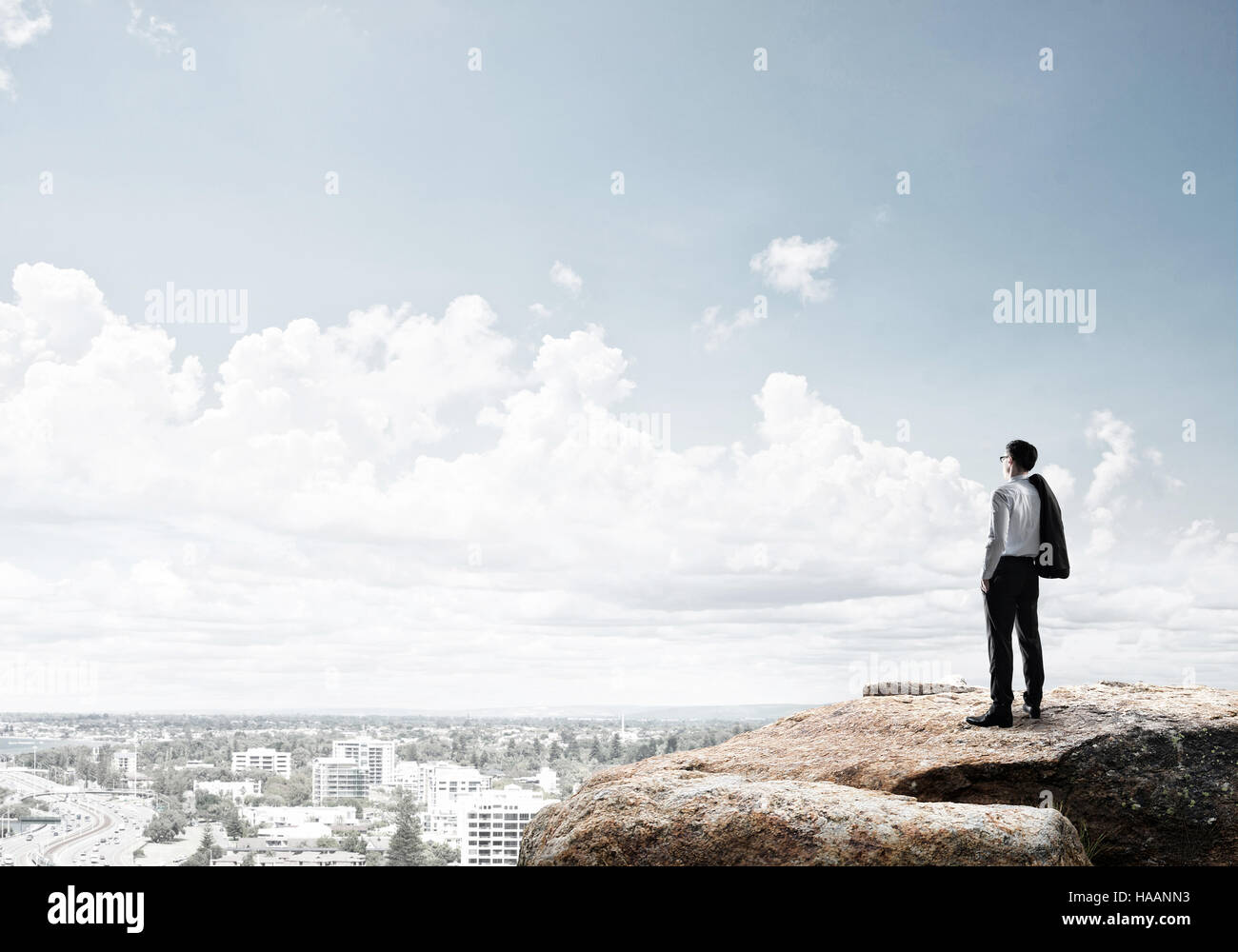 Achieving top of success Stock Photo - Alamy