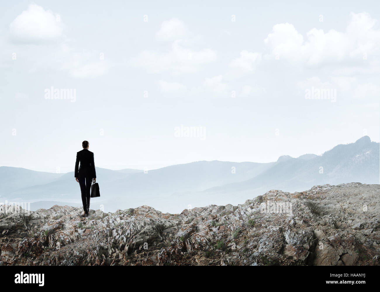 Achieving top of success Stock Photo - Alamy