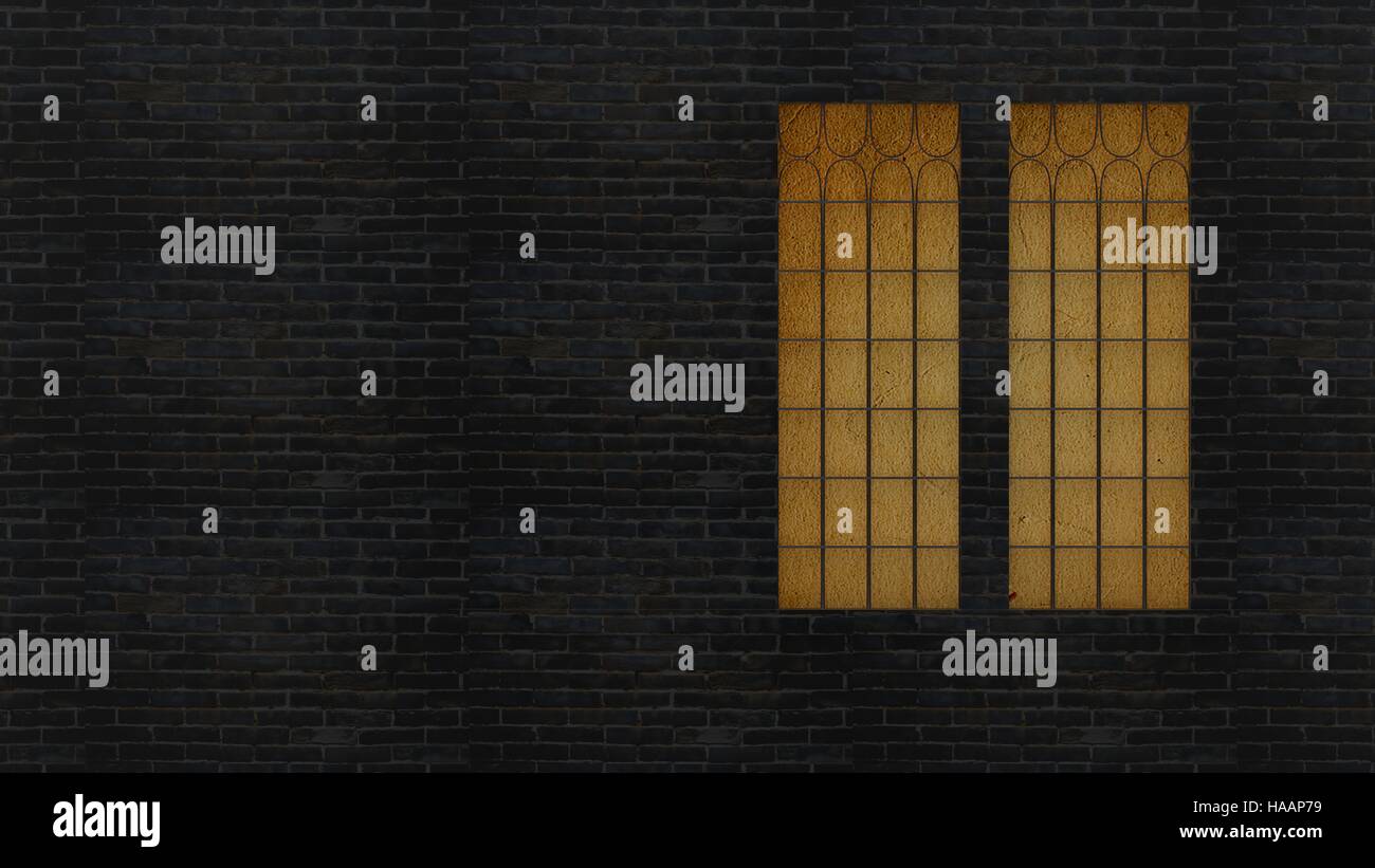 3d rendering the wall with window and the light from the window Stock ...