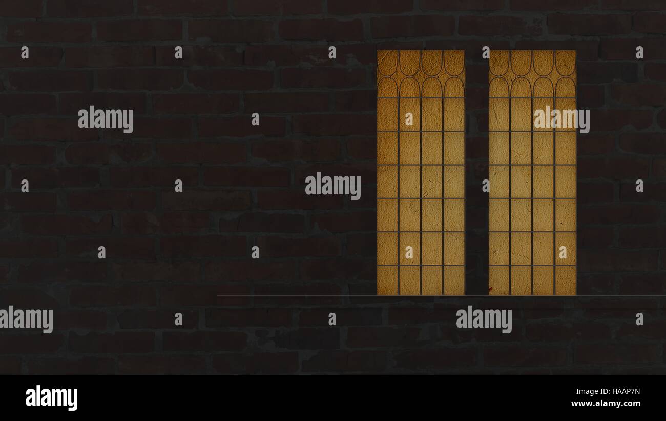 3d rendering the wall with window and the light from the window Stock ...