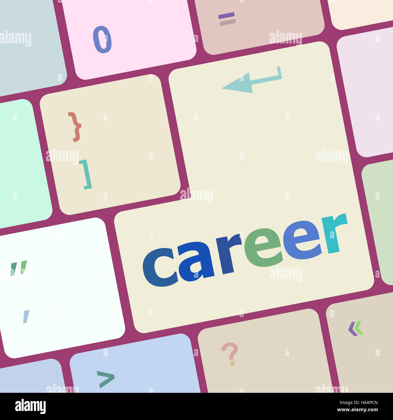 career button on the keyboard - business concept Stock Photo - Alamy
