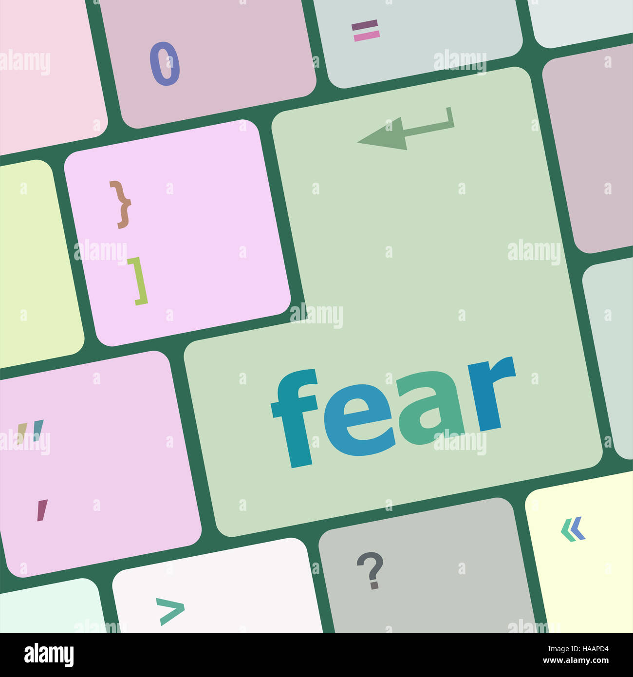 fear button on computer pc keyboard key Stock Photo - Alamy