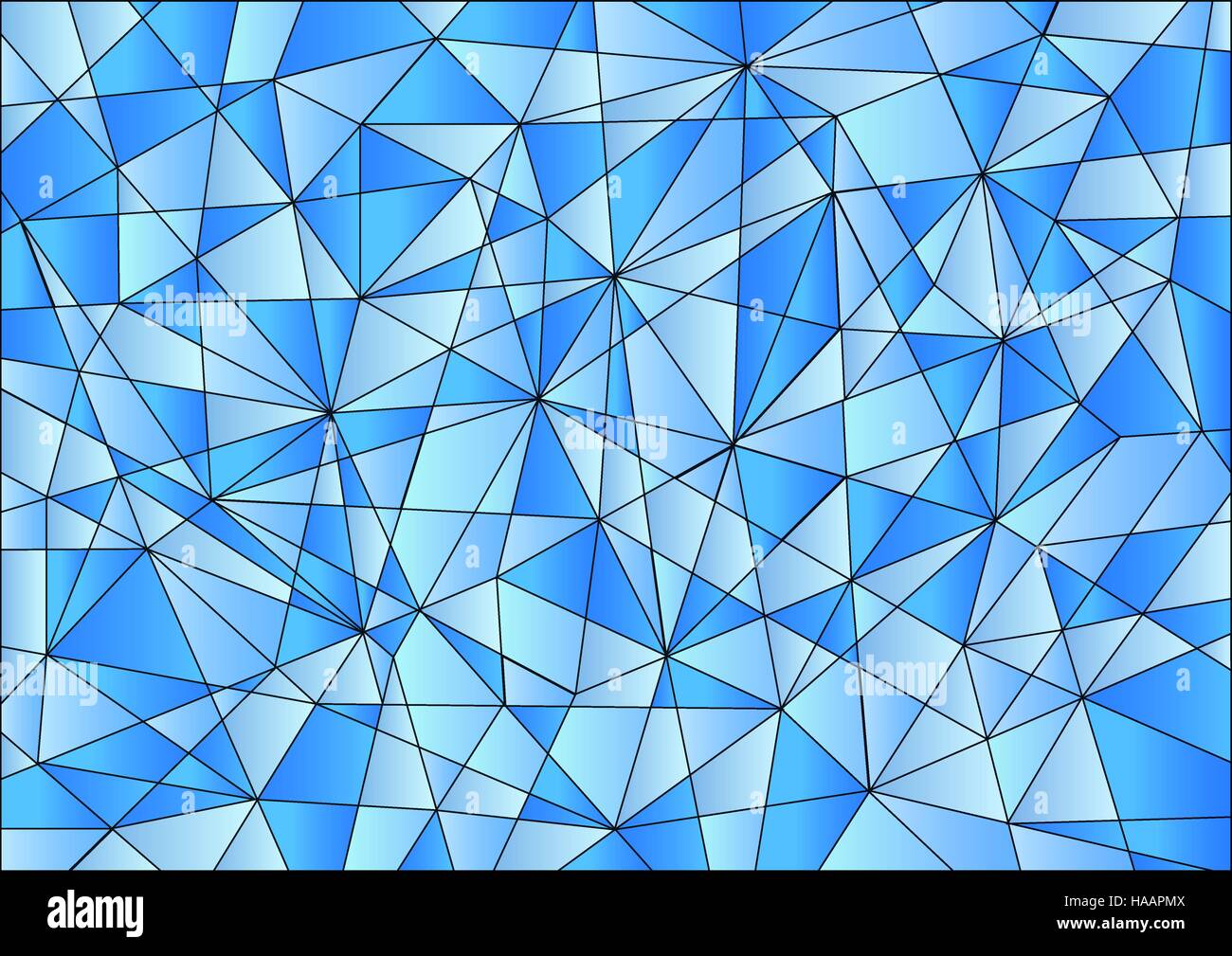 Abstract geometric pattern is composed of triangles of different sizes ...