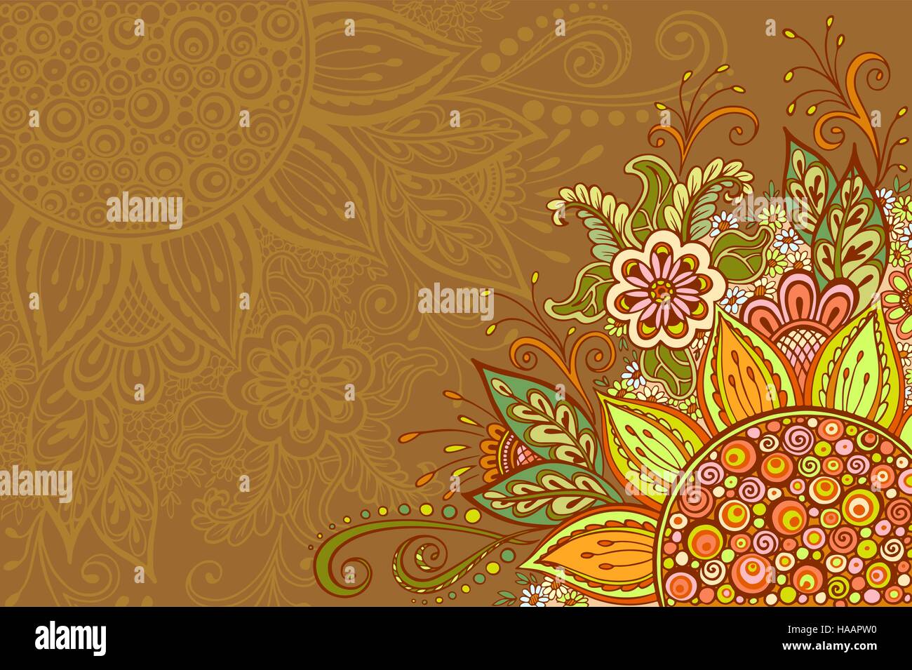 Floral circle pattern Stock Vector Images - Alamy