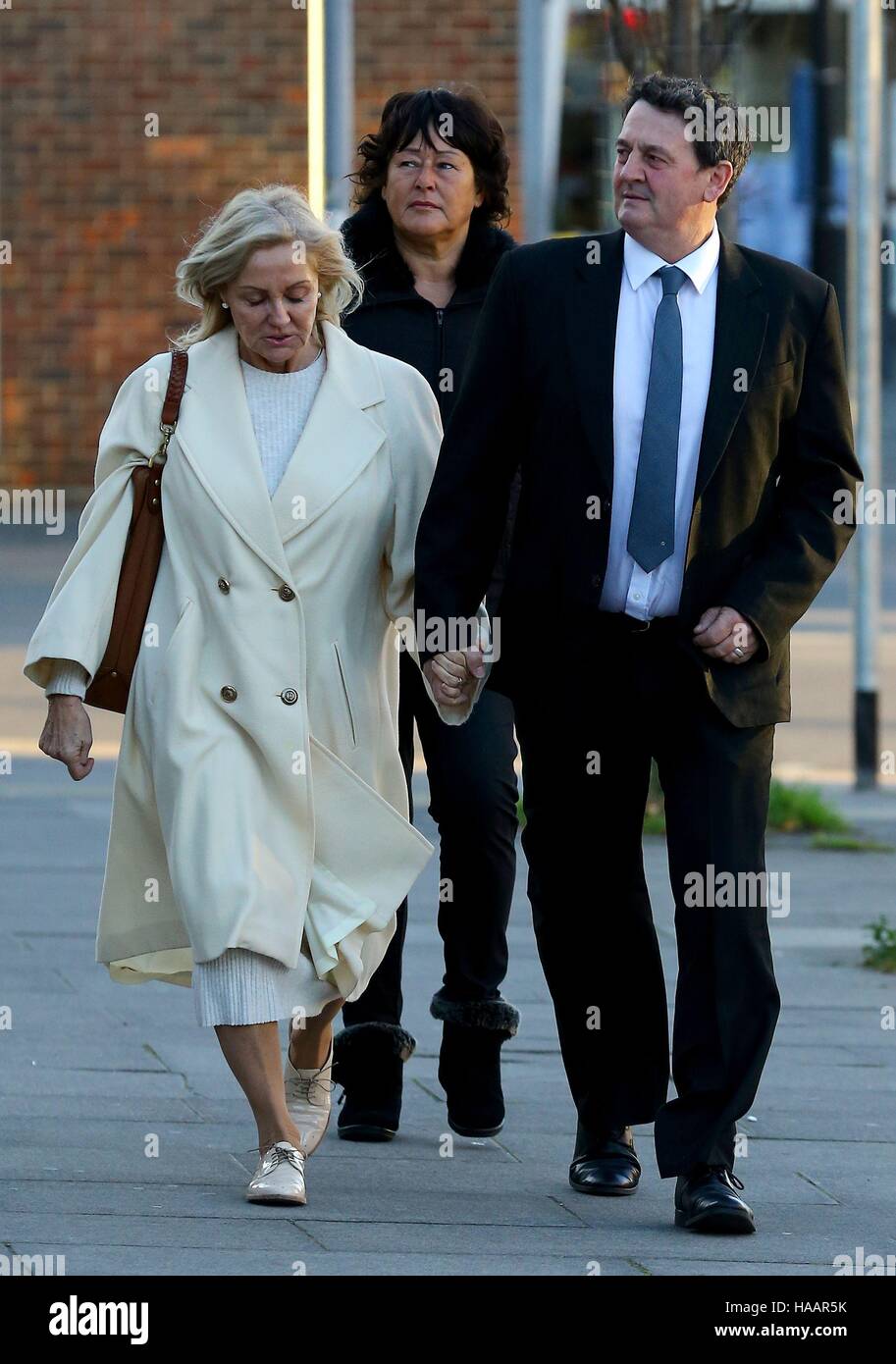 Paul Price, the stepfather of model Katie Price, arriving with his wife ...