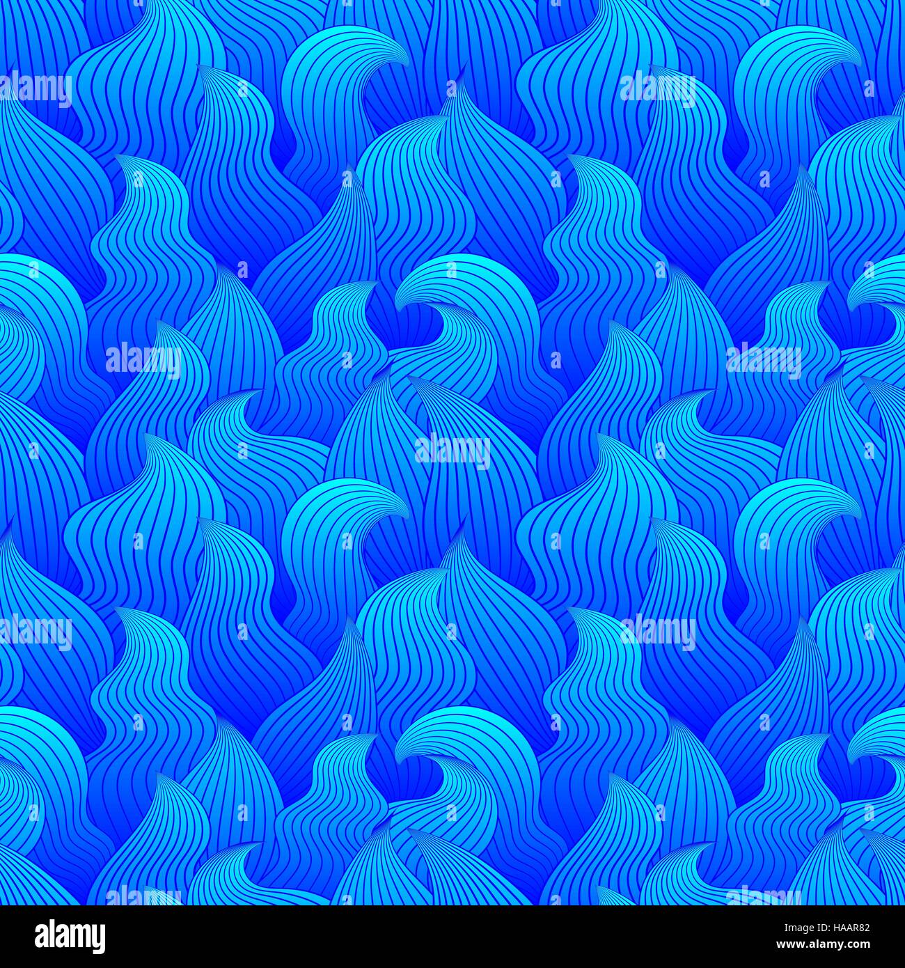 Color seamless abstract hand-drawn pattern, waves background Stock Vector Image & Art - Alamy