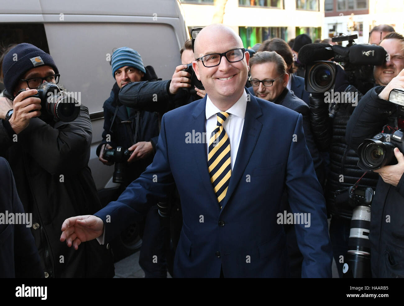 Paul nuttall arrives at the emmanuel centre in westminster hi-res stock ...
