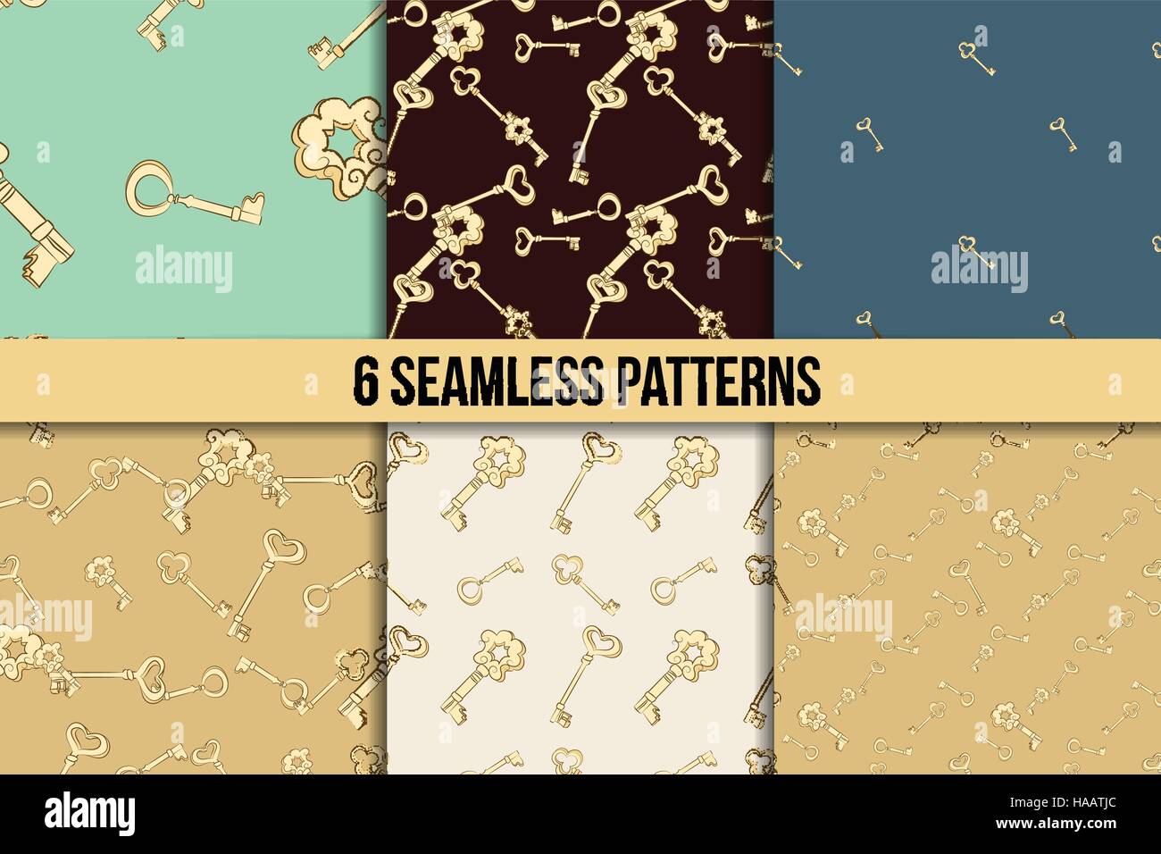 Seamless keys pattern set Stock Vector Image & Art - Alamy