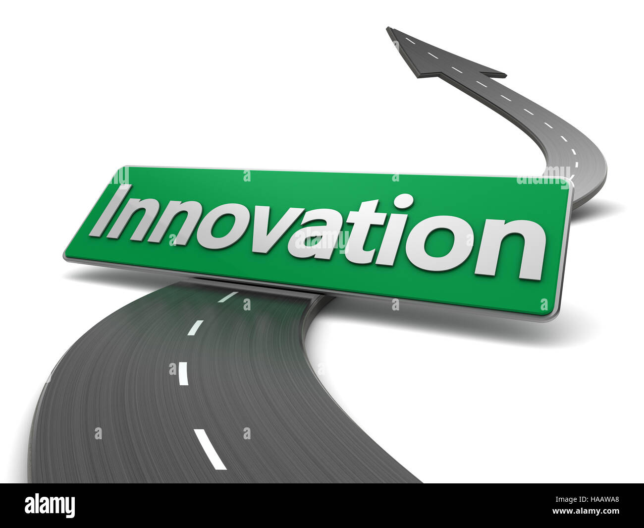abstract 3d illustration of road to innovation Stock Photo - Alamy