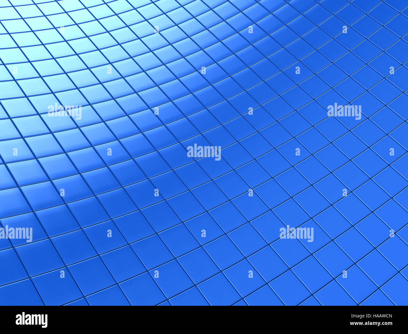 abstract 3d illustration of blue tiles background Stock Photo - Alamy