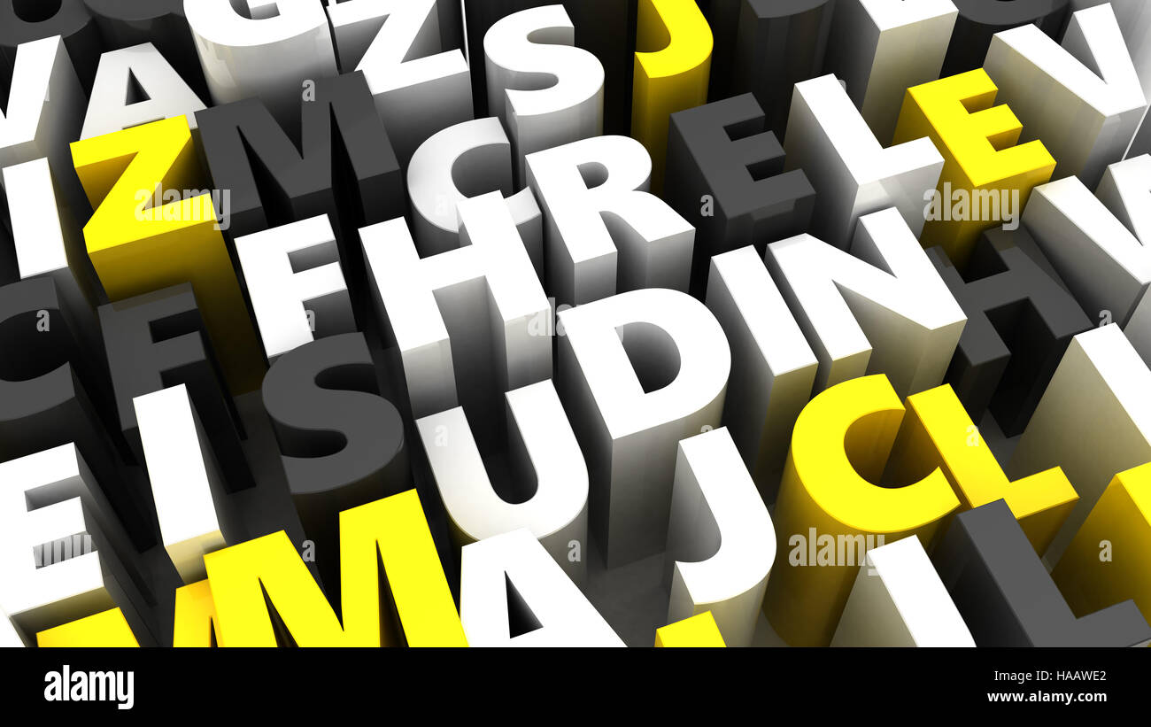 Many words letter illustration hi-res stock photography and images - Alamy