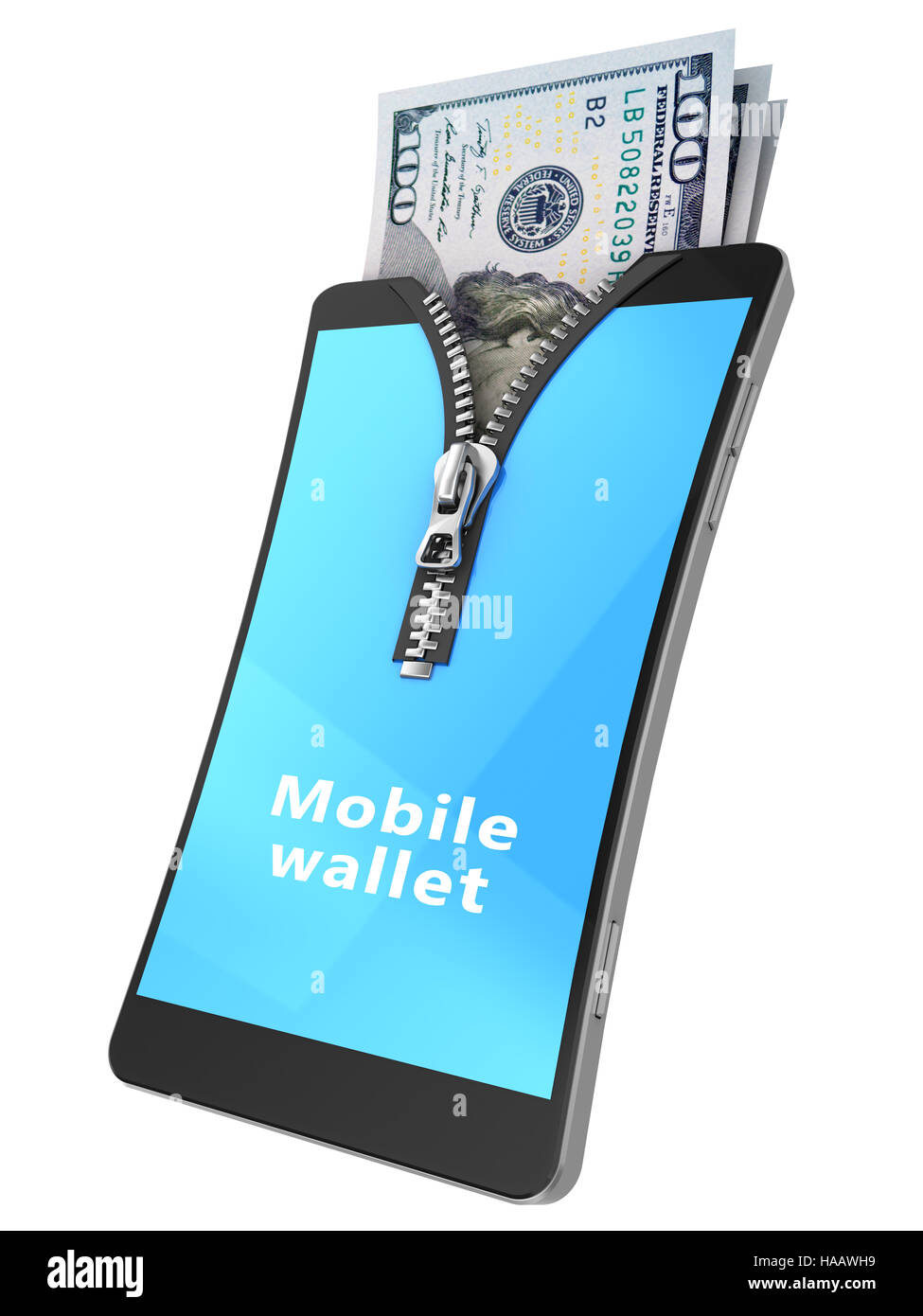Electronic wallet concept Cut Out Stock Images & Pictures - Alamy