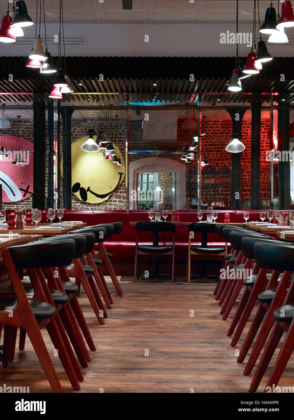 Rustic restaurant interior. Hixter City, London, United Kingdom ...