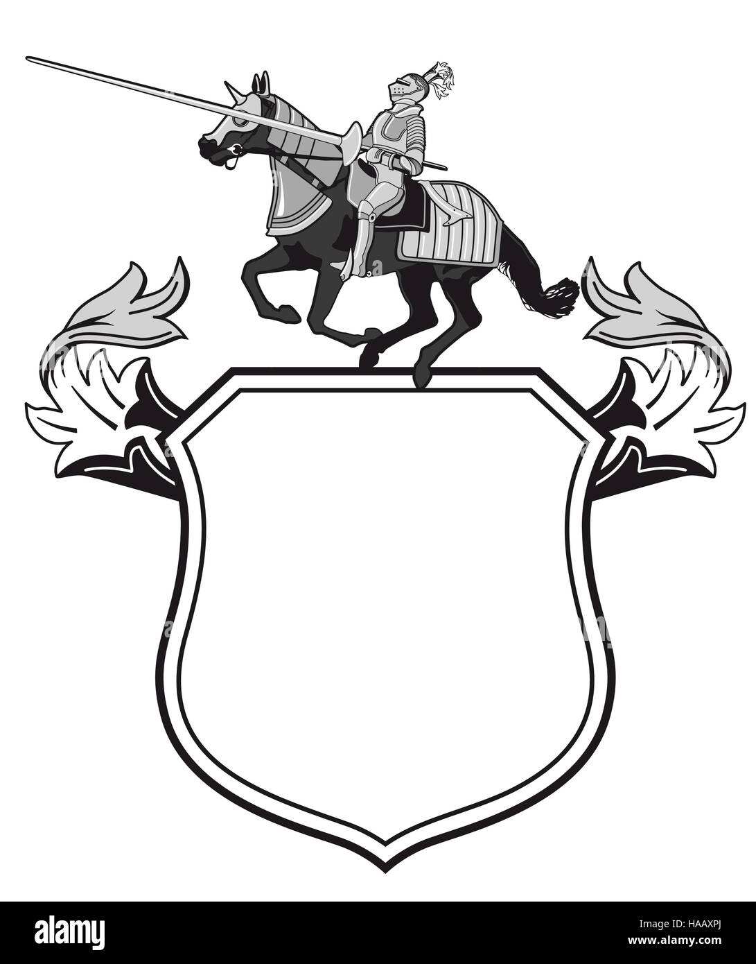 Knights tournament crest Stock Photo - Alamy