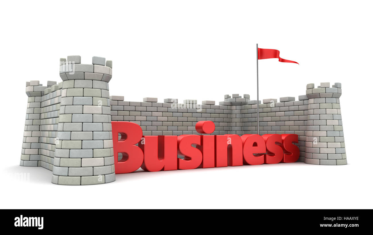 3d illustration of business protection and safety concept Stock Photo ...