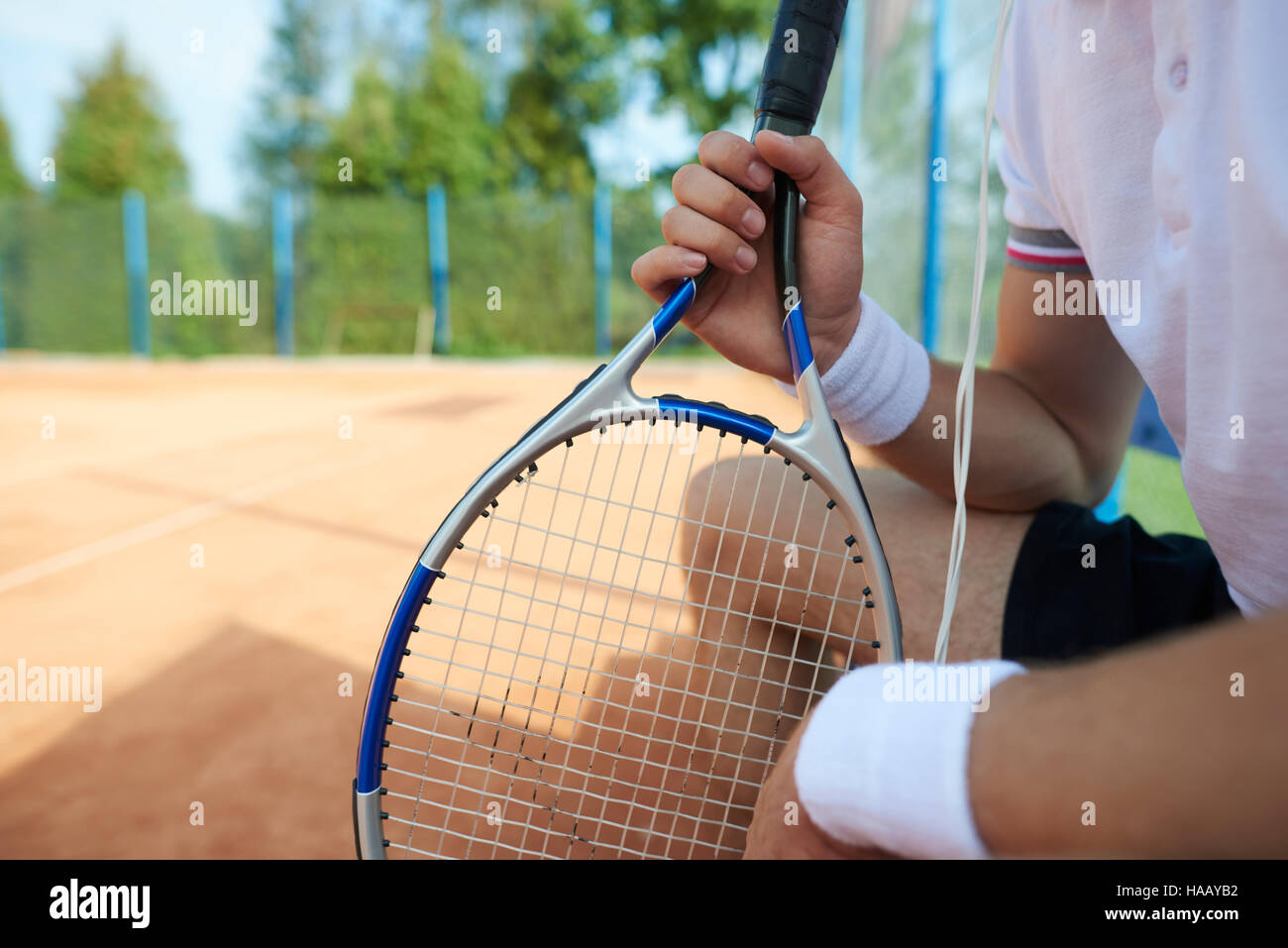 Break during the tennis match Stock Photo - Alamy