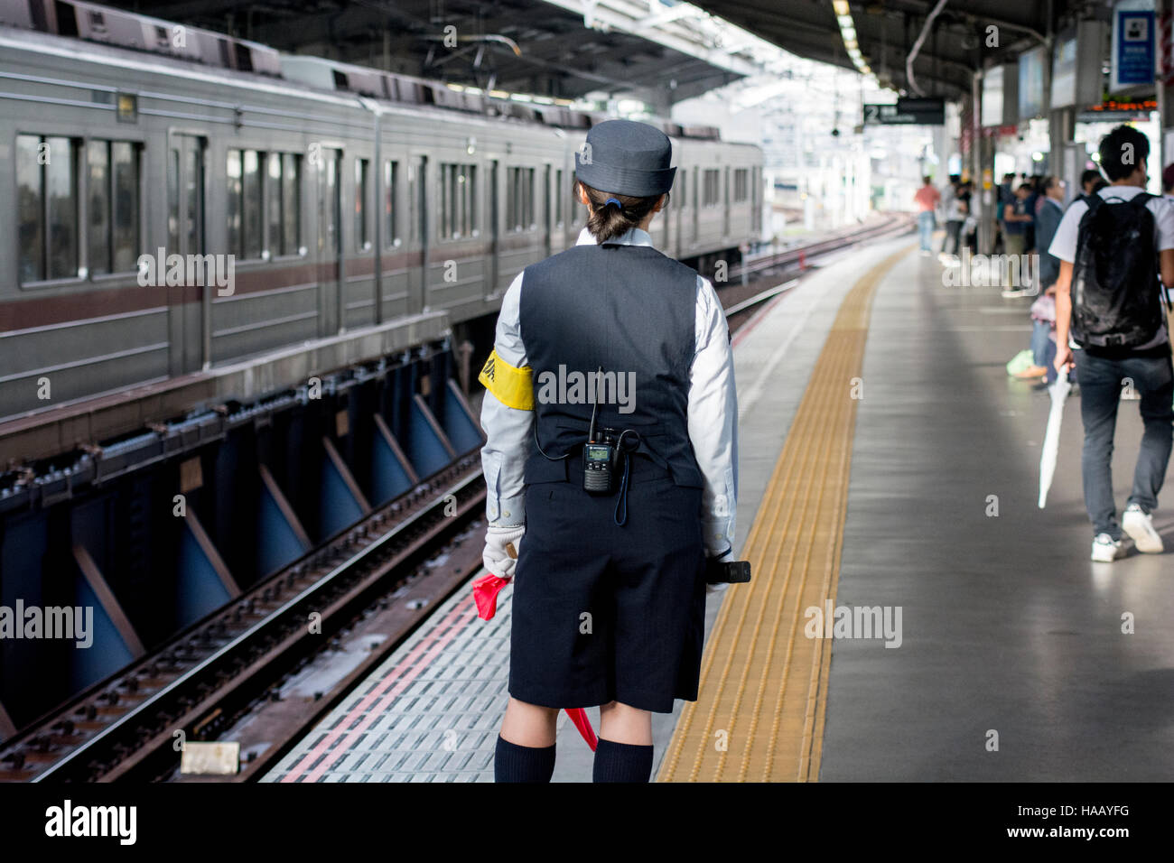 Tokyo train officer hi-res stock photography and images - Alamy