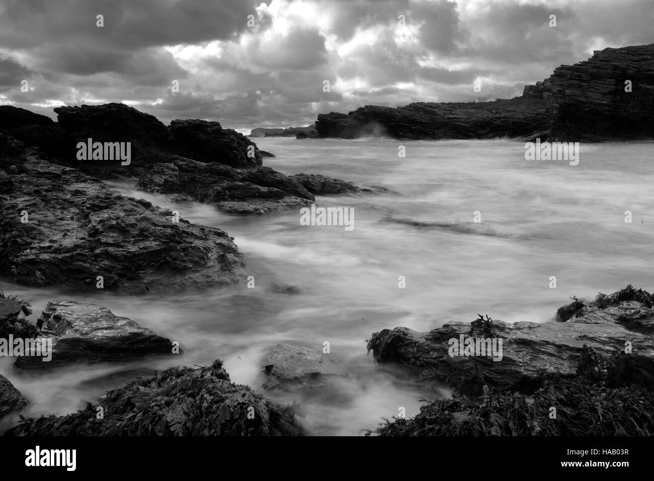 In winter sea port Black and White Stock Photos & Images - Alamy