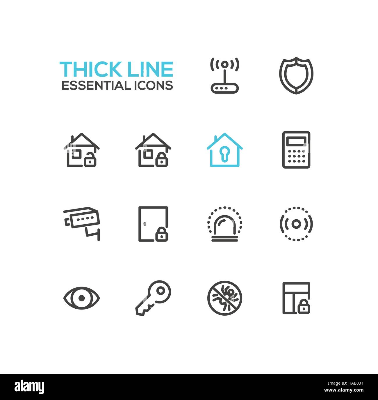 Security Icons Collection Stock Vector Images - Alamy