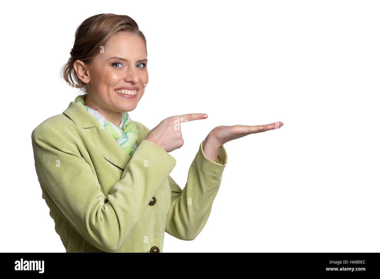 Ad advertising woman female Cut Out Stock Images & Pictures - Alamy