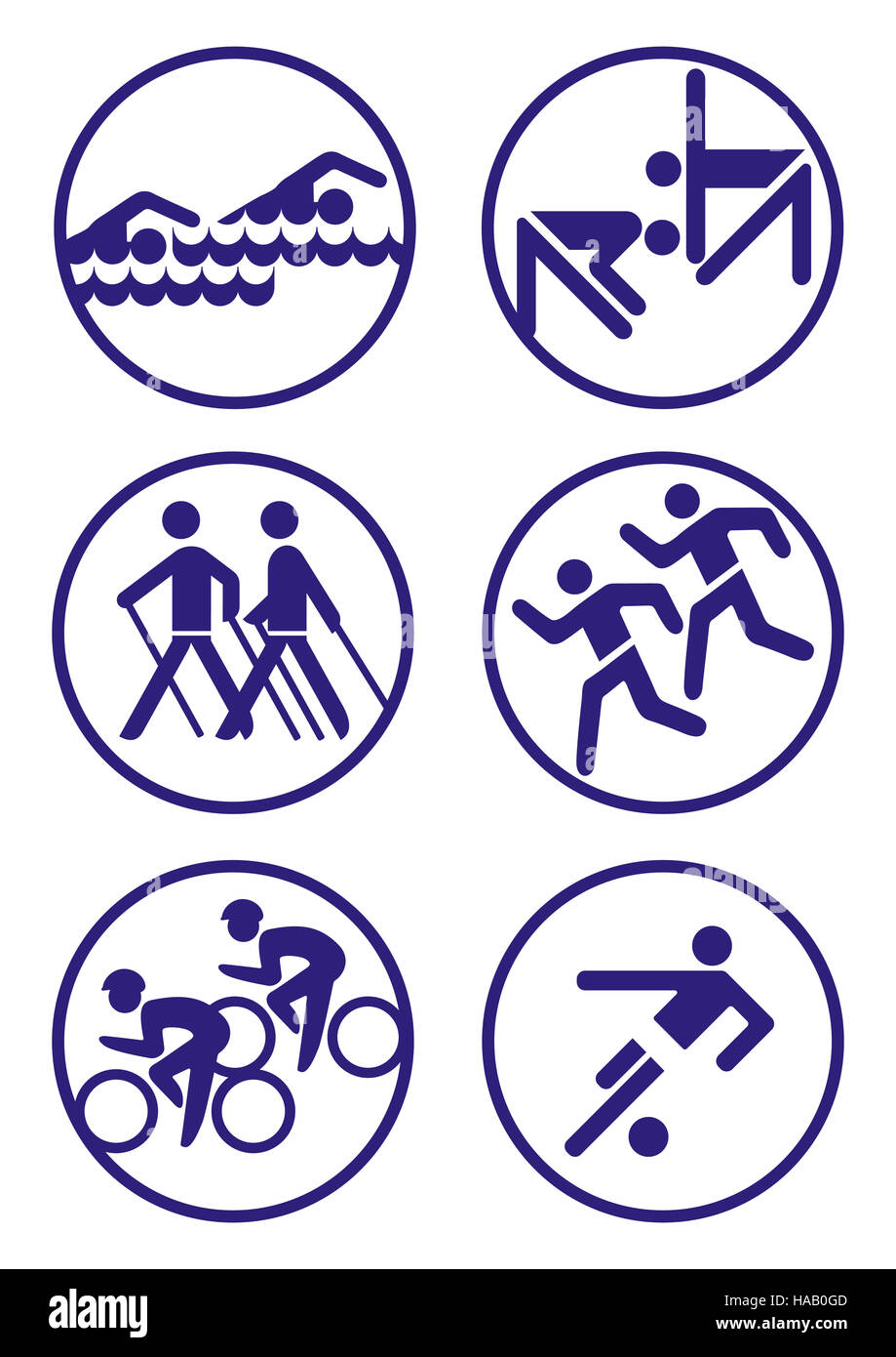 Sport badges, sports, sign Stock Photo - Alamy