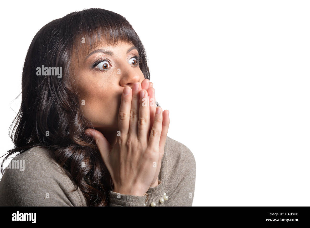 Shocked young woman Stock Photo - Alamy
